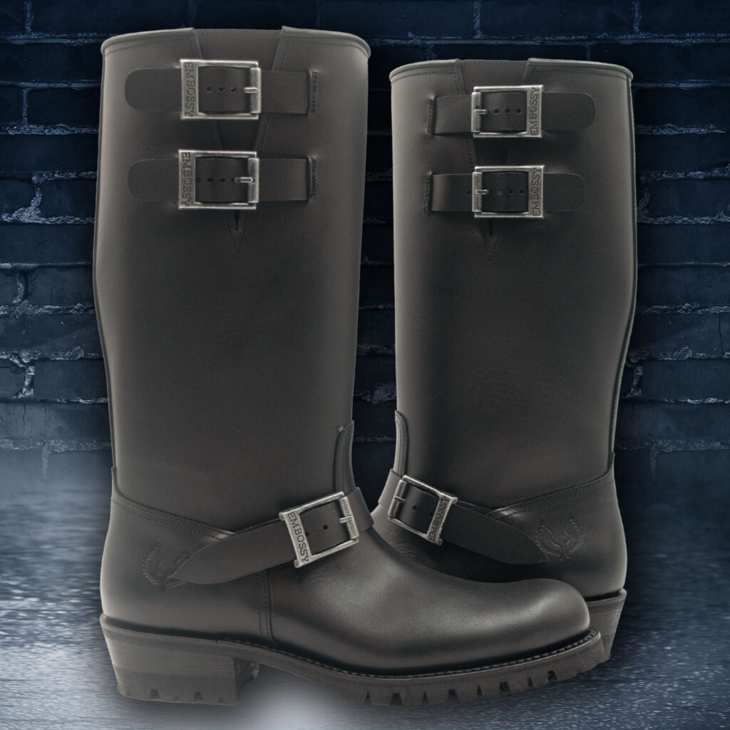 Embossy 16 Inch Engineer Boot Regular Calf - BootWerks