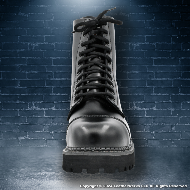 Grinders Bulldog 10 Eye Black Steel Toe - BootWerks