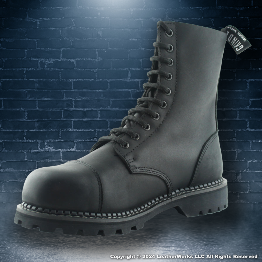Grinders Hunter Black Steel Toe Boots | BootWerks