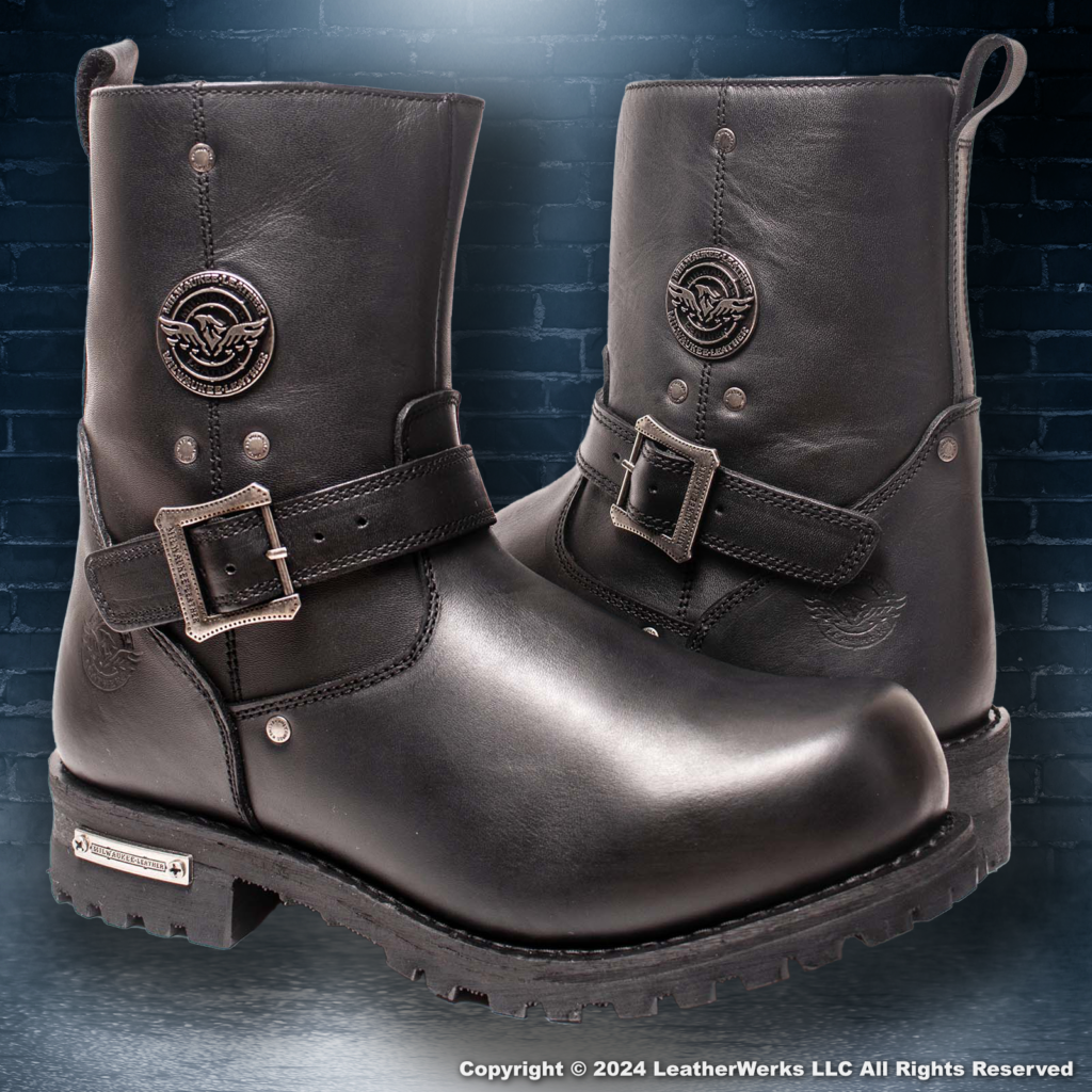 Milwaukee Leather Engineer Black Leather with Side Zipper