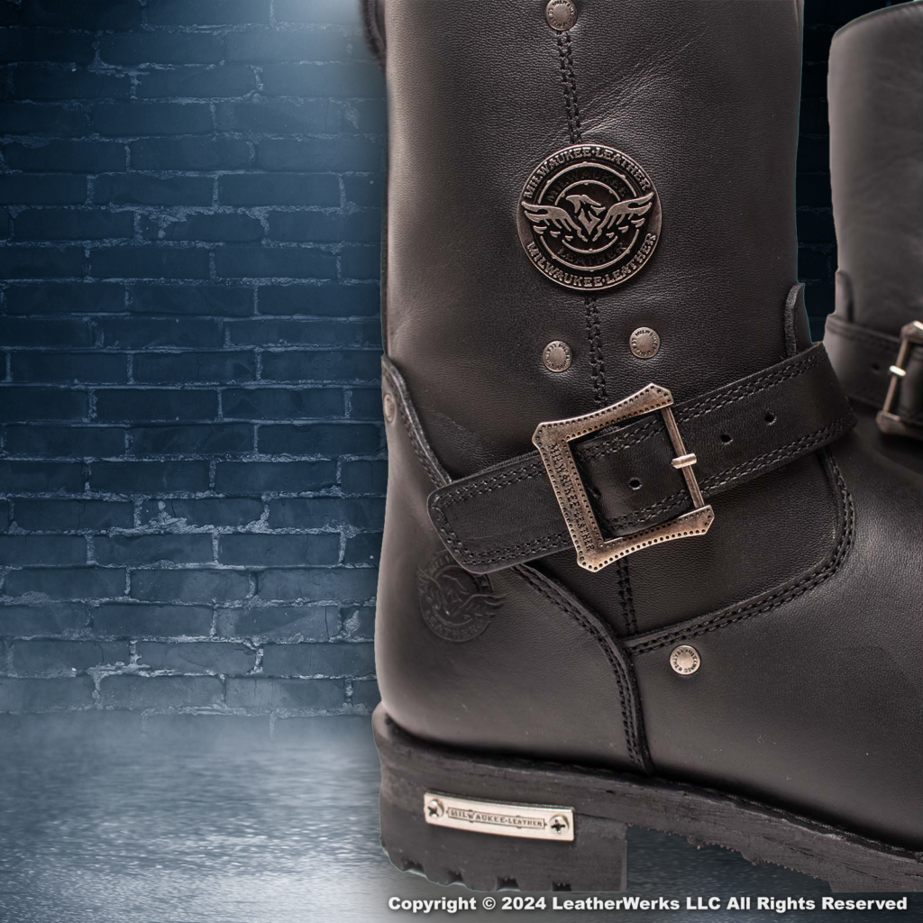 Milwaukee Leather Engineer Black Leather with Side Zipper