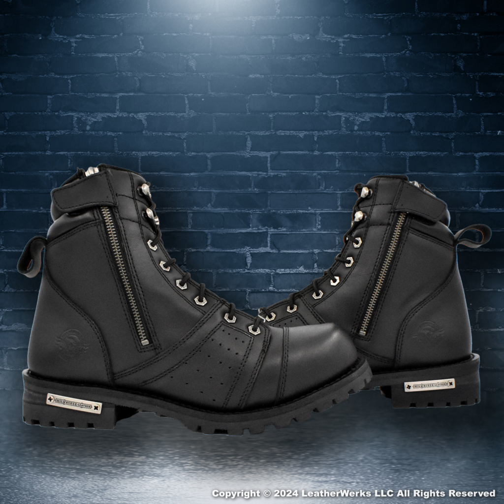 Milwaukee Leather 6 Inch Zip Lug Sole - BootWerks