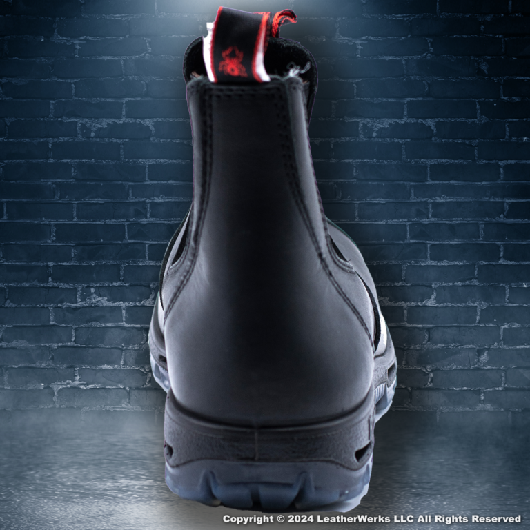 Redback Easy Escape Slip On 6 Inch Black Steel Toe Scuff Cap - BootWerks