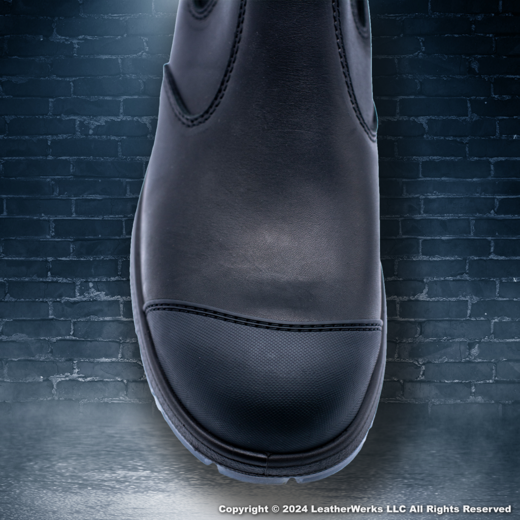 Redback Easy Escape Slip On 6 Inch Black Steel Toe Scuff Cap - BootWerks