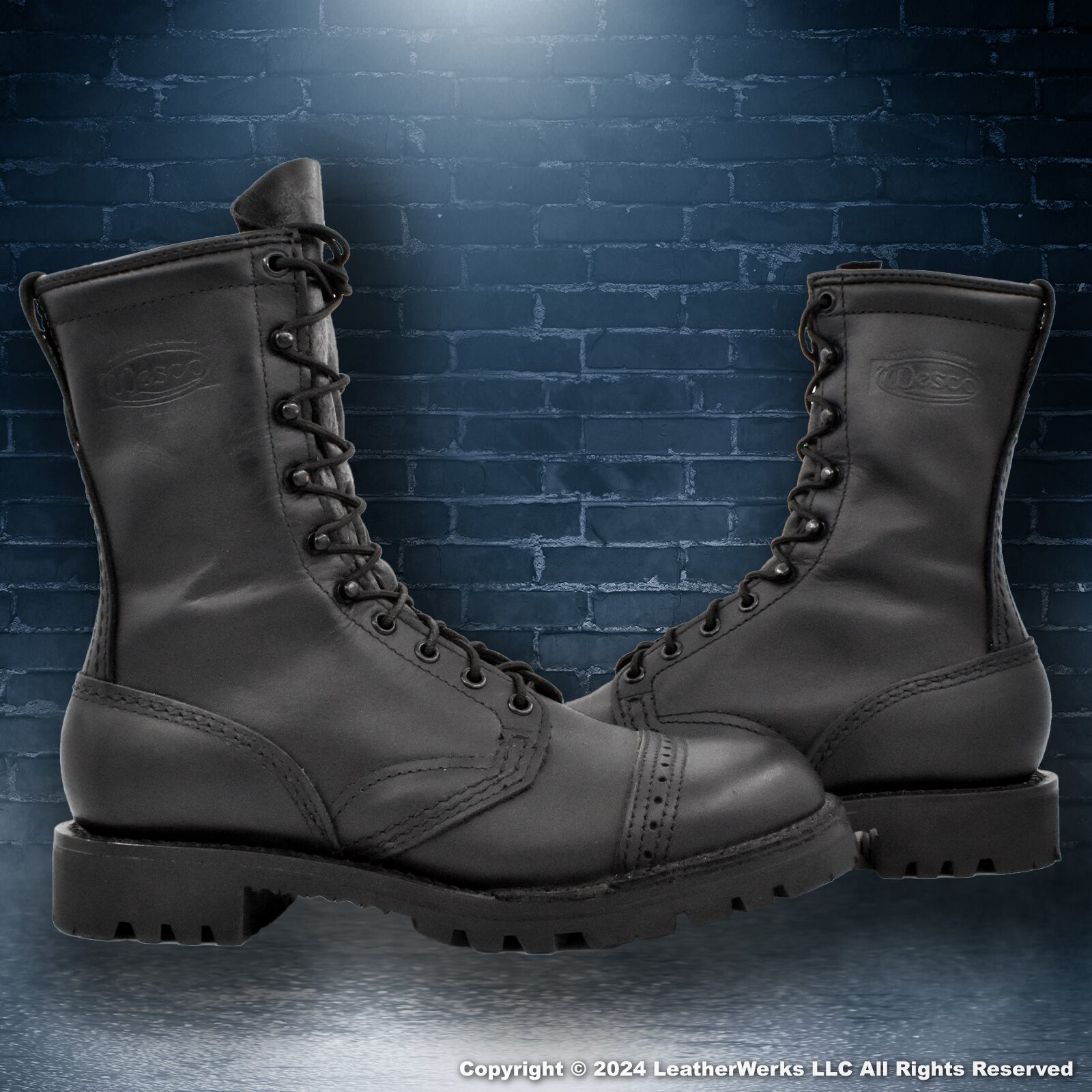 Wesco Stompers Combat 10 Inch Black | BootWerks